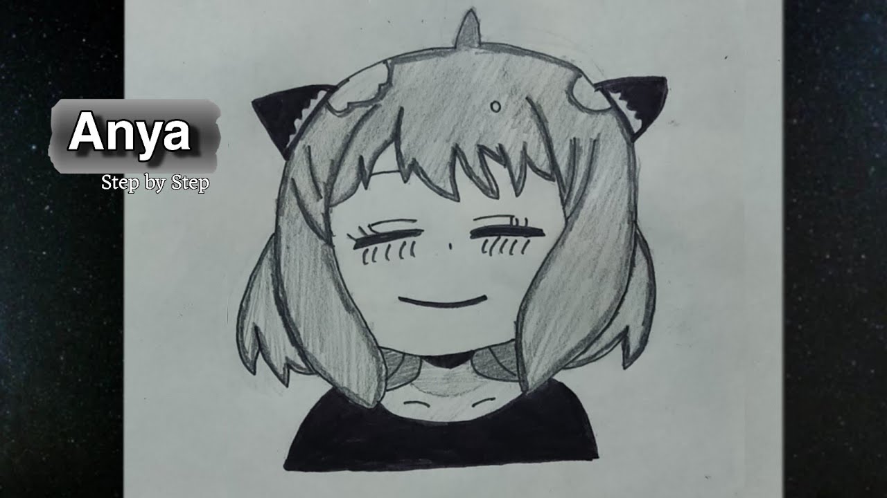 How to Draw Anya | How to draw Anya step by step with shading - YouTube