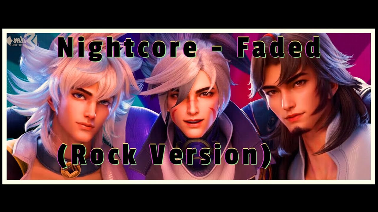 Alan Walker Animation - Nightcore - Faded (Rock Version)「AMV」4K alan ...