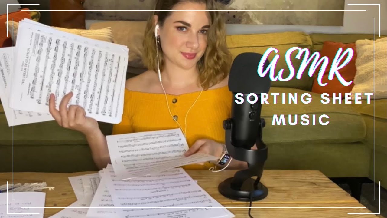 ASMR | Sorting sheet music | Relaxing paper sounds | Dutch | ASMaRja ...