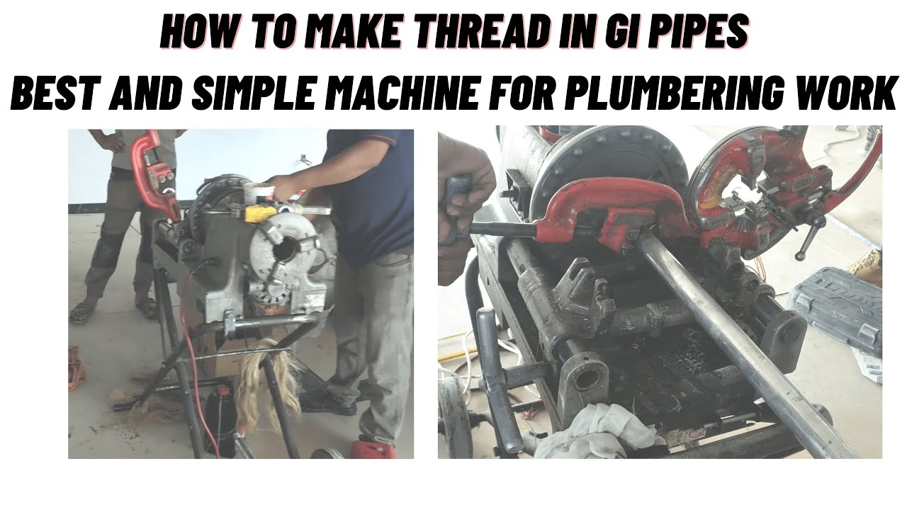 How to make thread in GI pipe - YouTube