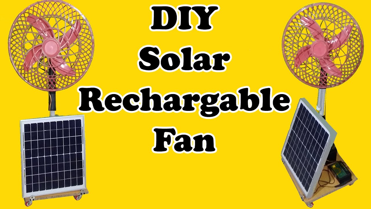 diy rechargeable fan - how to make rechargeable fan - YouTube