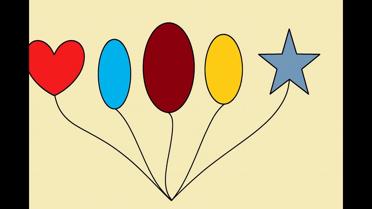 Easy Balloons Drawing in MS Paint | Simple & Cute Step-by-Step Tutorial ...