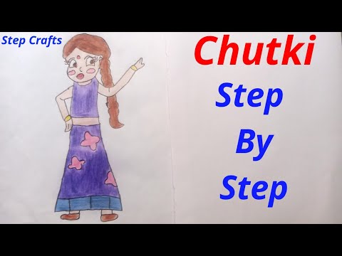 How To Draw Chutki In Very Easy Steps | Chutki Drawing | Drawing Art ...