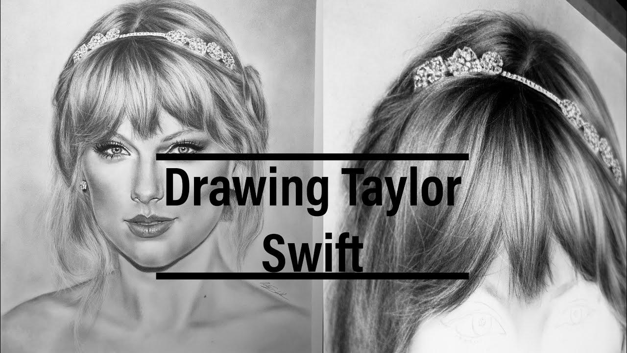 My realistic drawing of Taylor Swift - YouTube