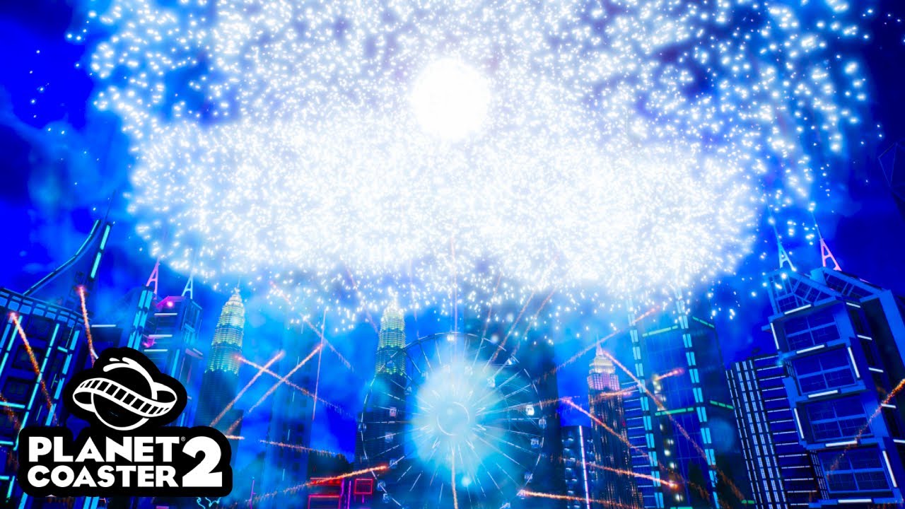 New Years Fireworks Show 2026 - Planet Coaster 2 - YouTube