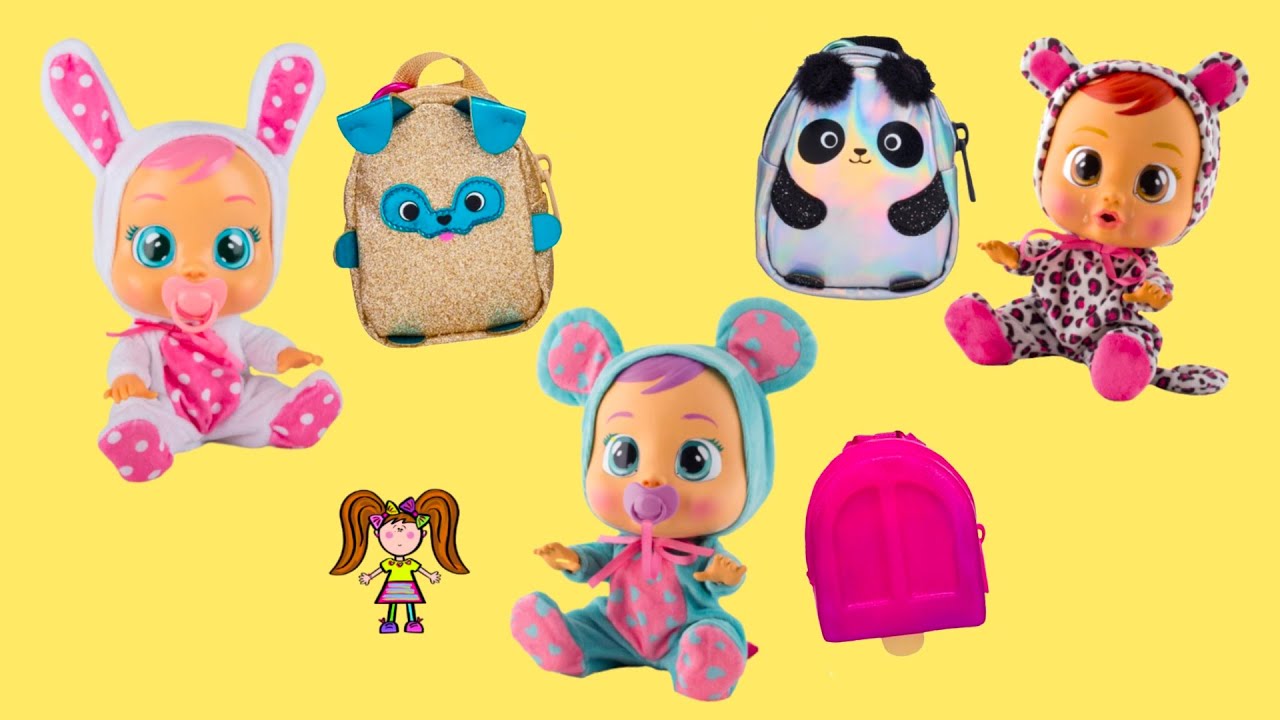 BEBES LLORONES estrenan mochilas REAL LITTLES !!! UNBOXING !!! CRY ...