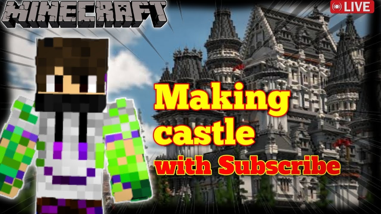 Making Castle In Minecraft With Subscribers || Minecraft live ...