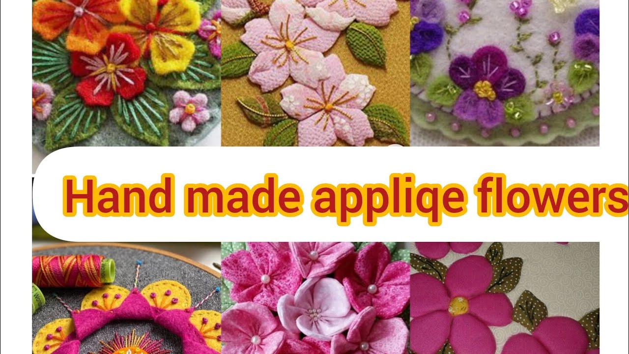 beautiful hand made 3d appliqe ideas - YouTube