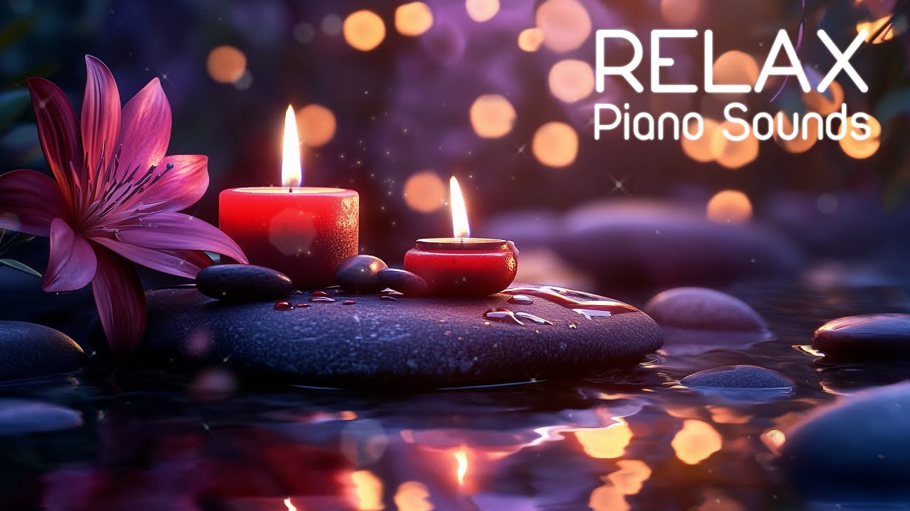 Peaceful Haven Sounds | Healing Piano, Flowing Water, and Candlelight to Ease Anxiety and ...