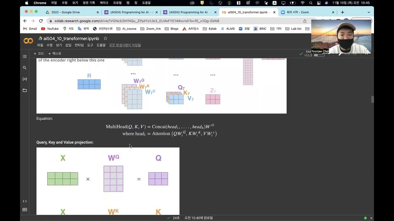 Programming for AI (AI504, Fall 2022), Practice 10: Transformer - YouTube