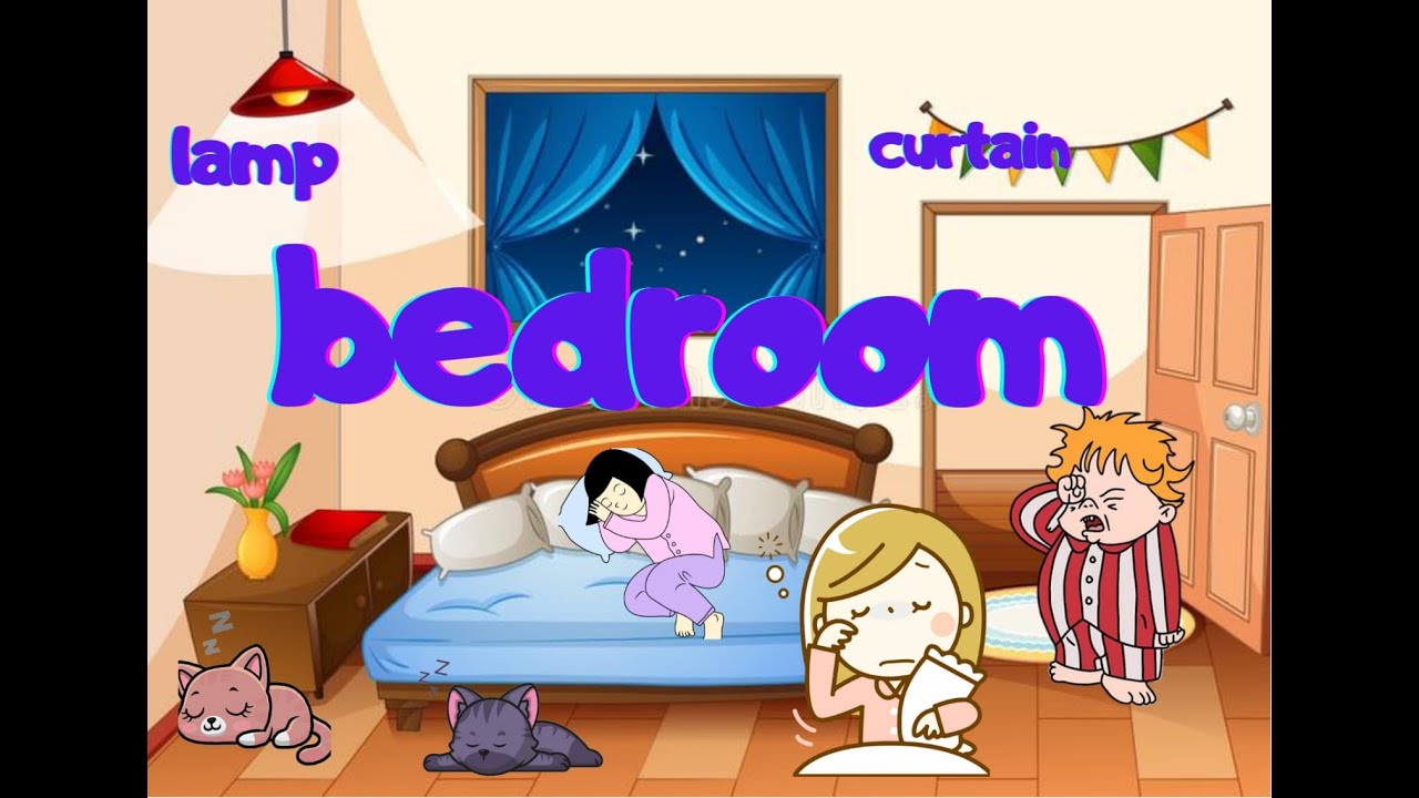 Learning the Bedroom| Vocabulary for kids| Basic - YouTube