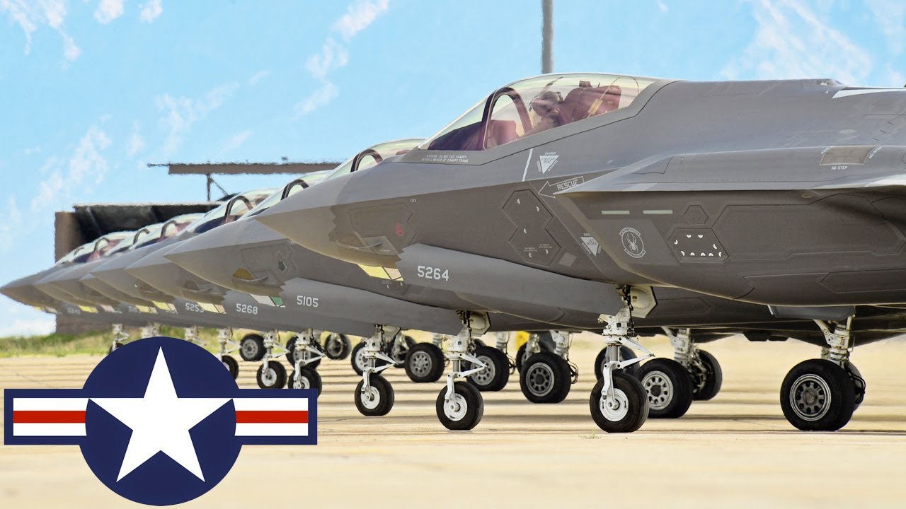 U.S. Air Force. Mighty F-35A and F-16 fighters conduct tactical flights ...