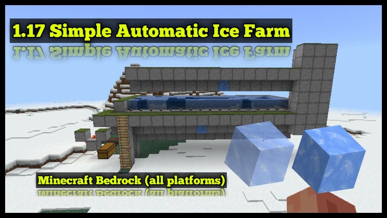 1.17 Simple Automatic Ice Farm |Minecraft Bedrock (all platforms) - YouTube