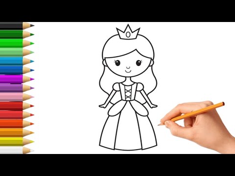 Cara menggambar putri yang cantik|| How to draw princess - YouTube