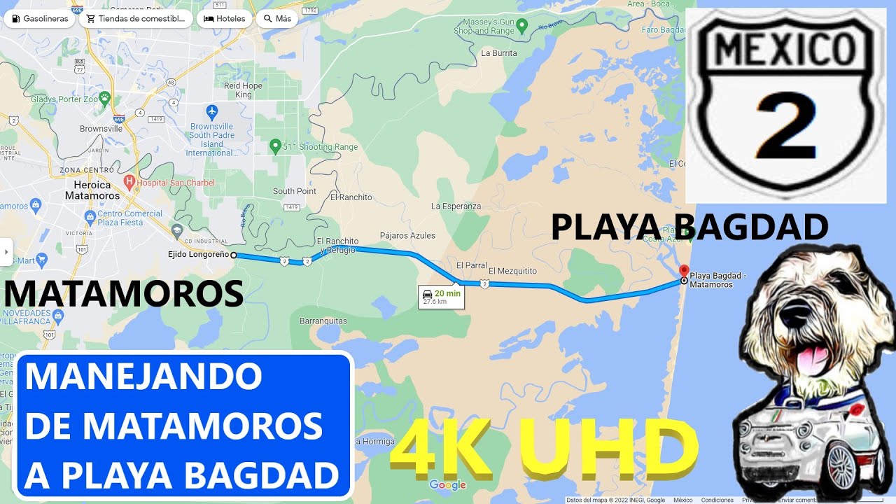 manejando de Matamoros a Playa bagdad Tamaulipas 4k UHD 2022 - YouTube