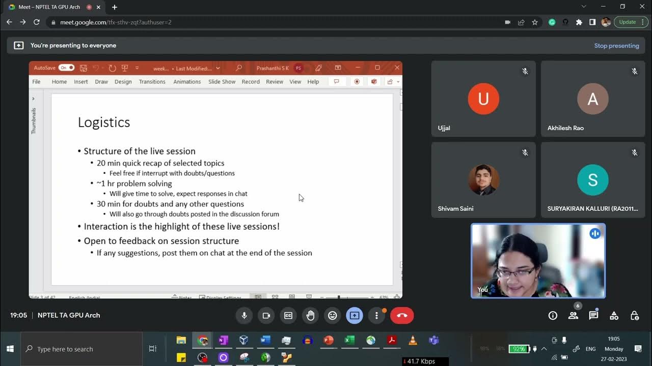 Week 4 live session | NPTEL | CS61 | GPU Architectures and Programming - YouTube