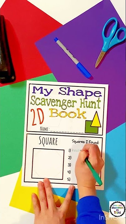 Geometry Scavenger Hunt Book -2D Shapes Activity #shorts - YouTube