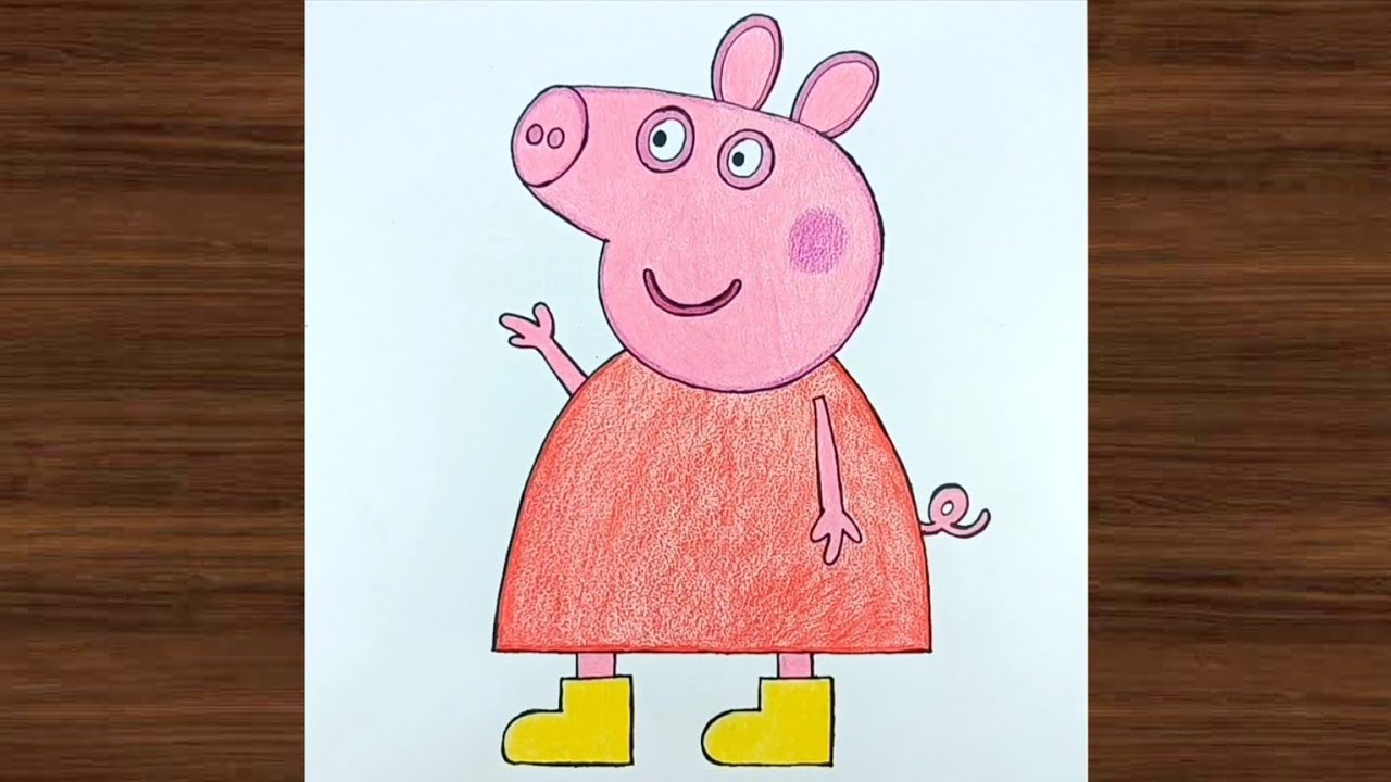 How To Draw Peppa Pig || Draw George From Peppa Pig - YouTube