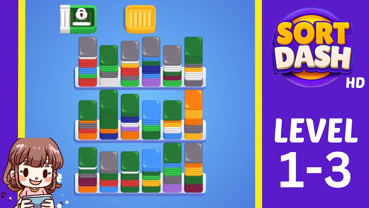 Sort Dash Level 1-3 Solution Walkthrough - YouTube