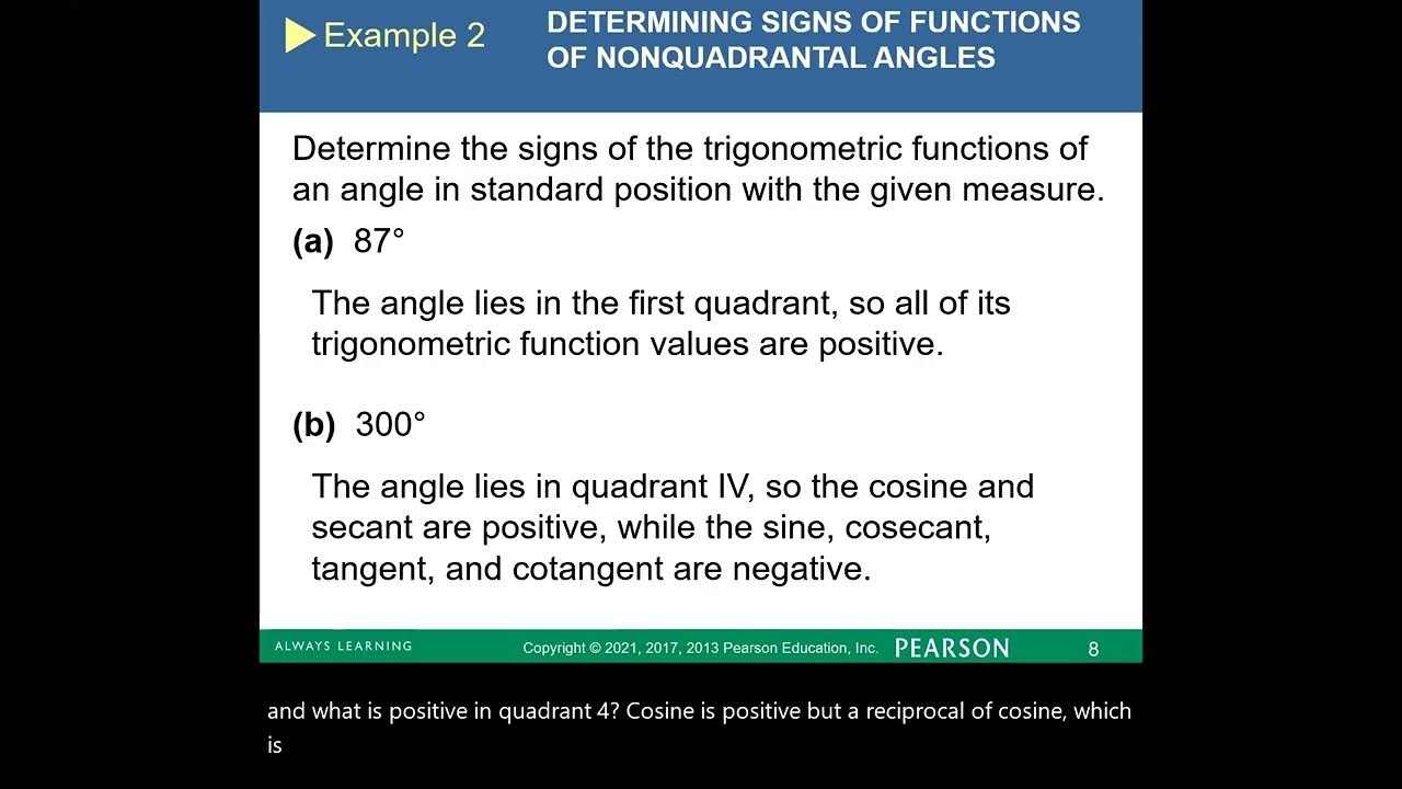 1.4 (EXTRA) Using the Definitions of Trigonometric Functions - YouTube