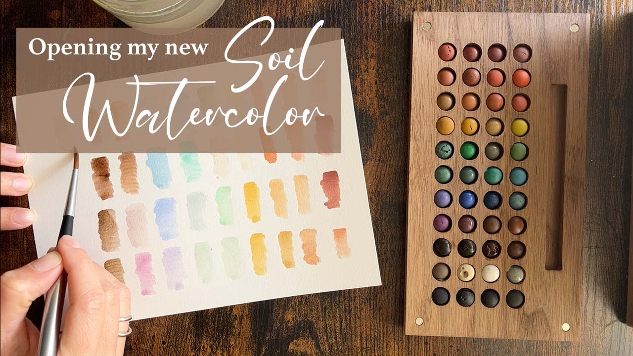 I open and try my new Art of Soil Watercolor Palette - YouTube