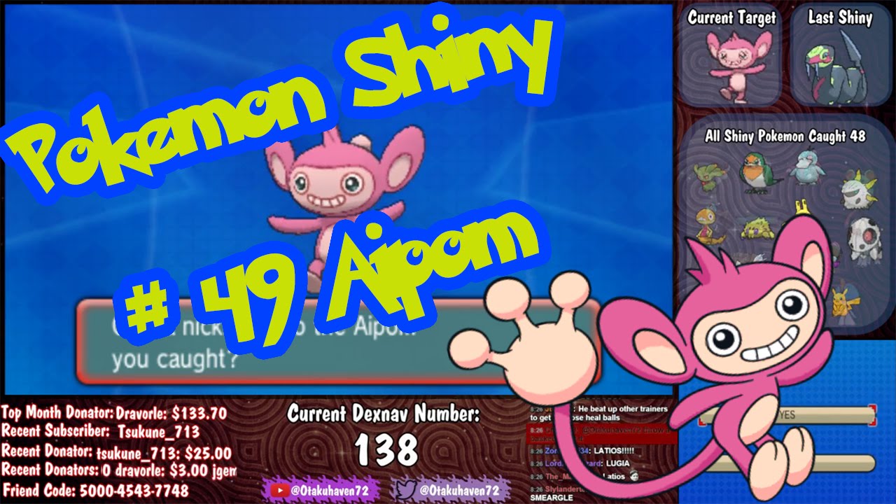 Live Shiny Aipom 138 Dexnav - Pokemon Omega Ruby & Alpha Sapphire - YouTube