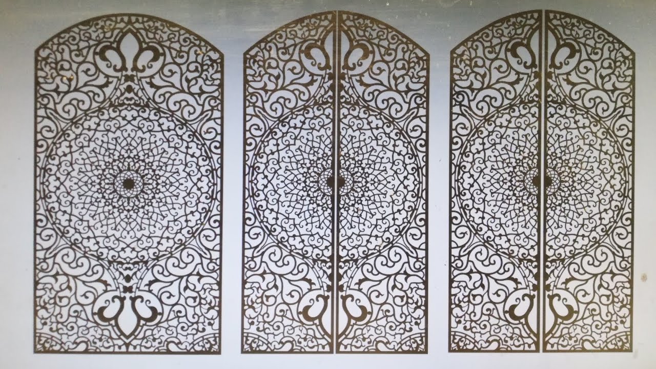 beautiful door design fitting in coral draw - YouTube