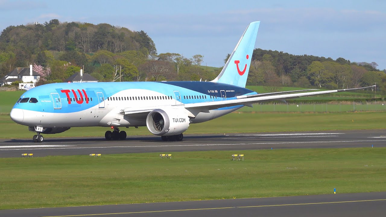 [4K] TUI Airways Boeing 787-8 Takeoff at Prestwick Airport April 2022 ...