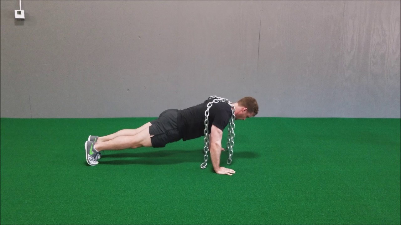 Baseball Strength Training - Chain Push Up - YouTube