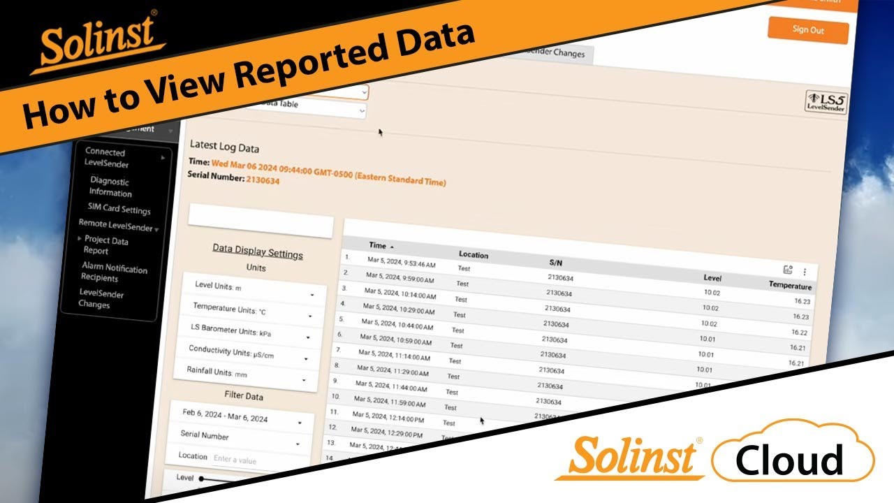Solinst Cloud Data Reports - YouTube