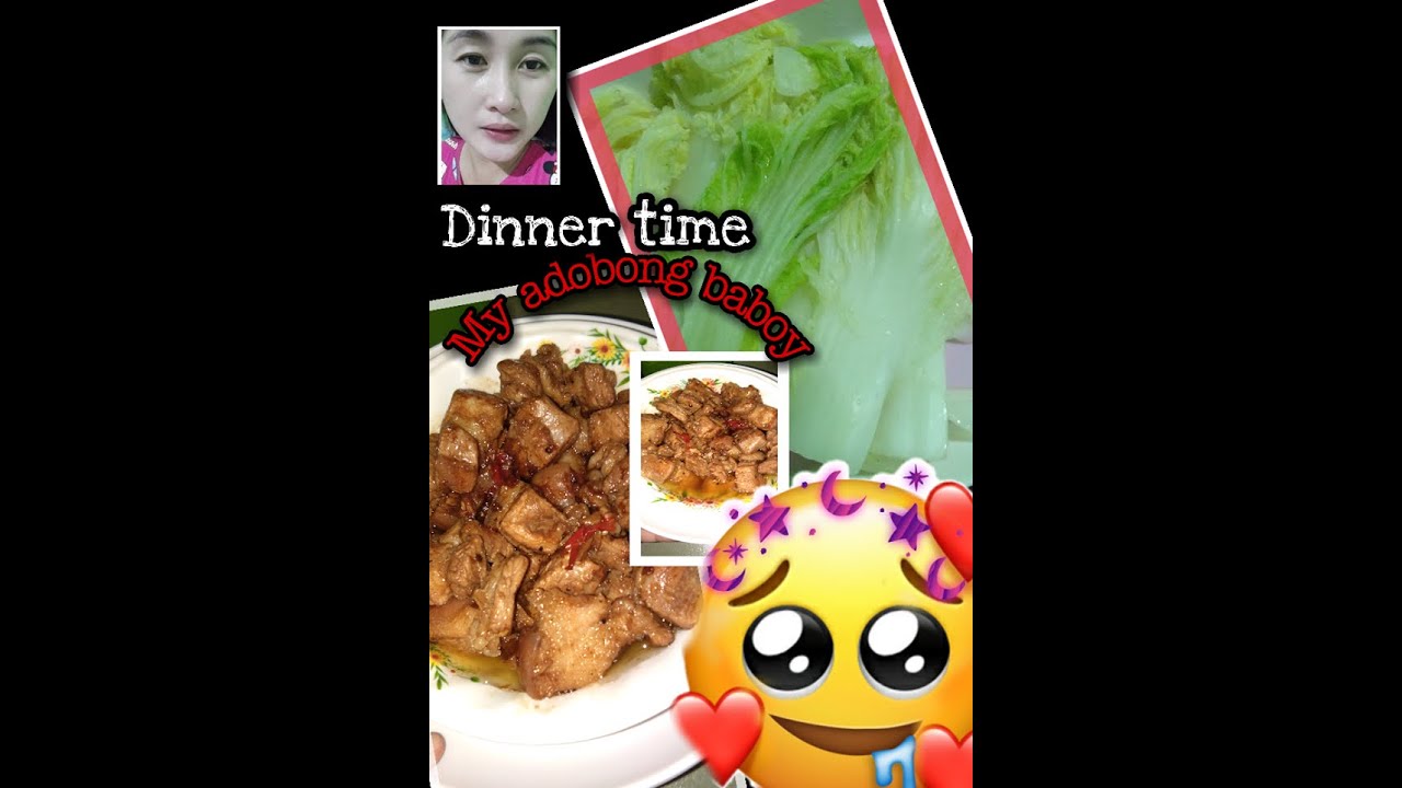 "My ADOBONG BABOY " + chinese pechay wrap in pork no rice dinner - YouTube