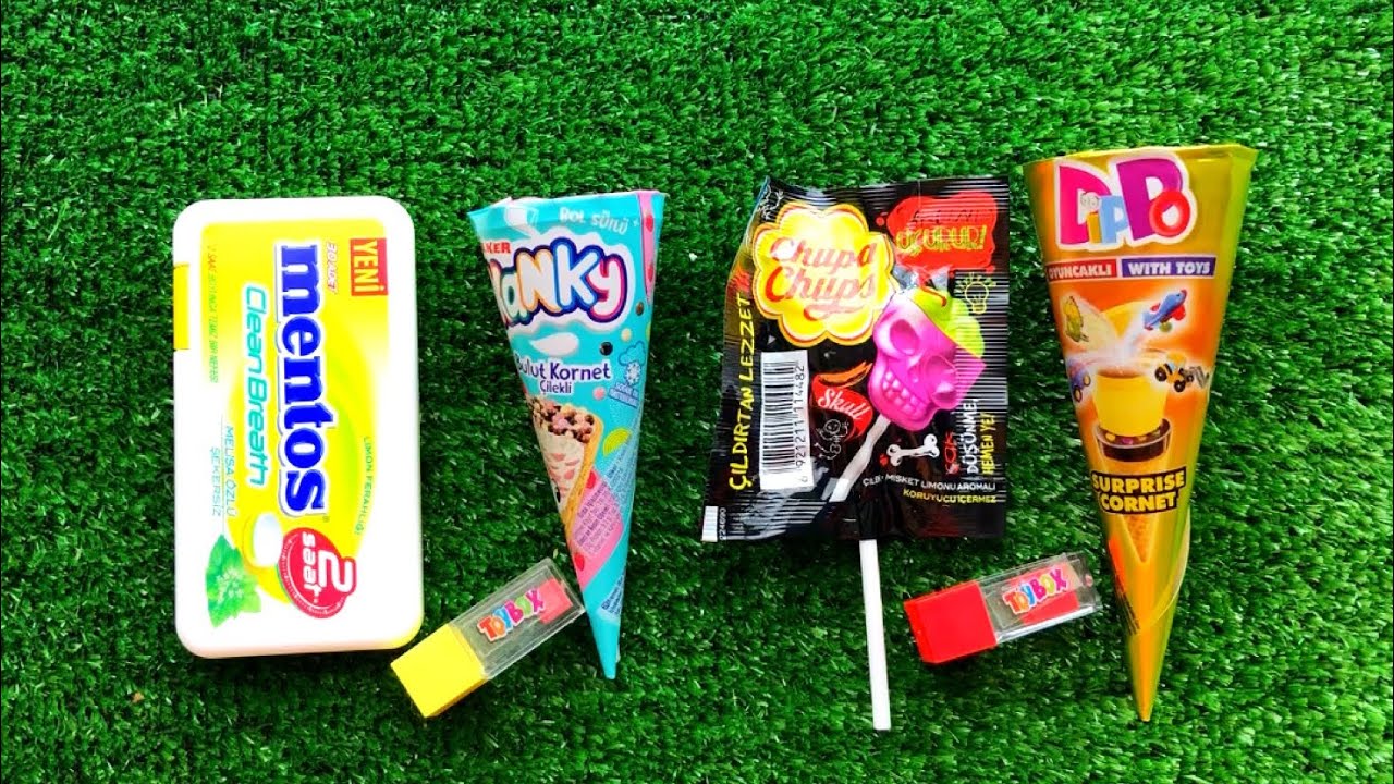 Satisfying video Asmr Lollipops candy and chocolate gummy candy and ...