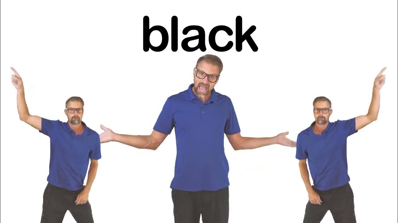 Sight word and color "black" SONG! - YouTube