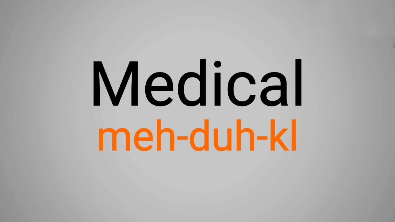 How to Pronounce MEDICAL Correctly | Pronunciation | Mr. English @mr ...