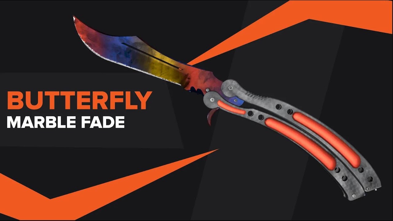 Butterfly Marble Fade with Hand Wraps Overprint Field Tested Gameplay ...