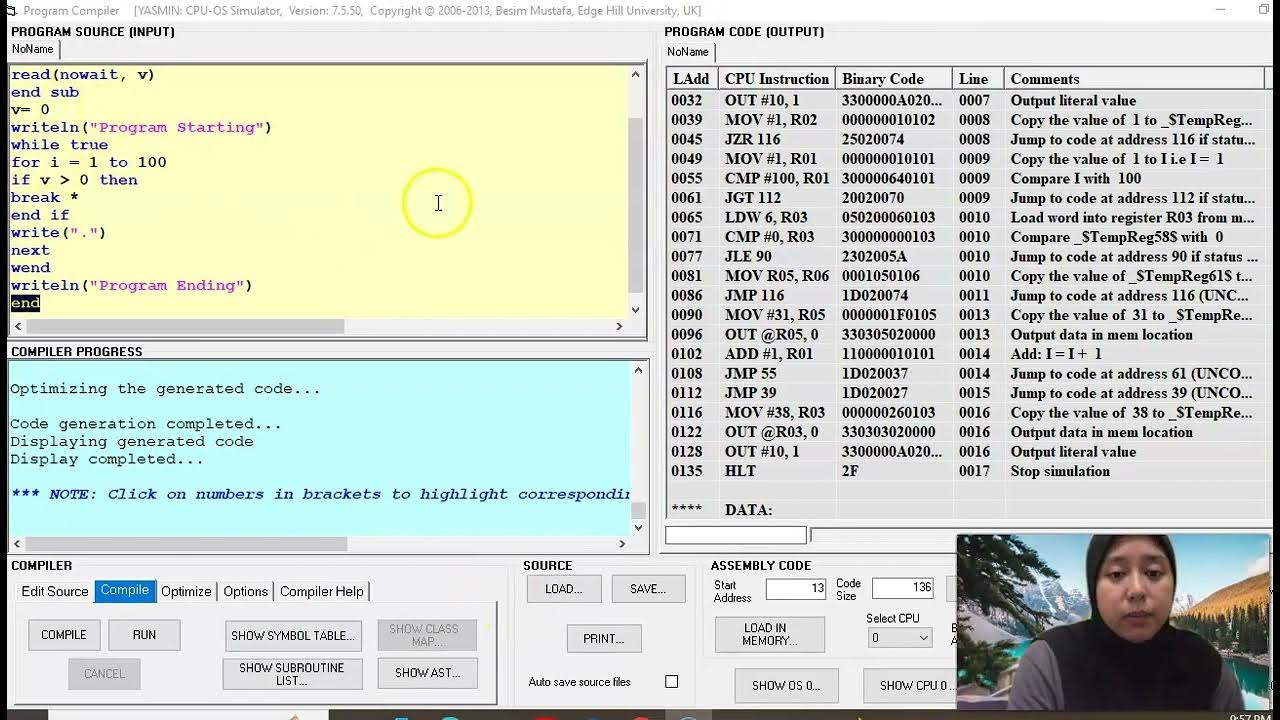Lab 2,part 2, CPU Simulator_DE200015 - YouTube