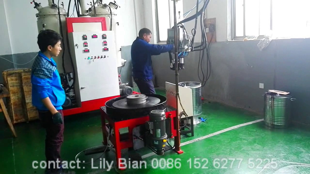 high pressure pu foam injecting machine for tires - YouTube