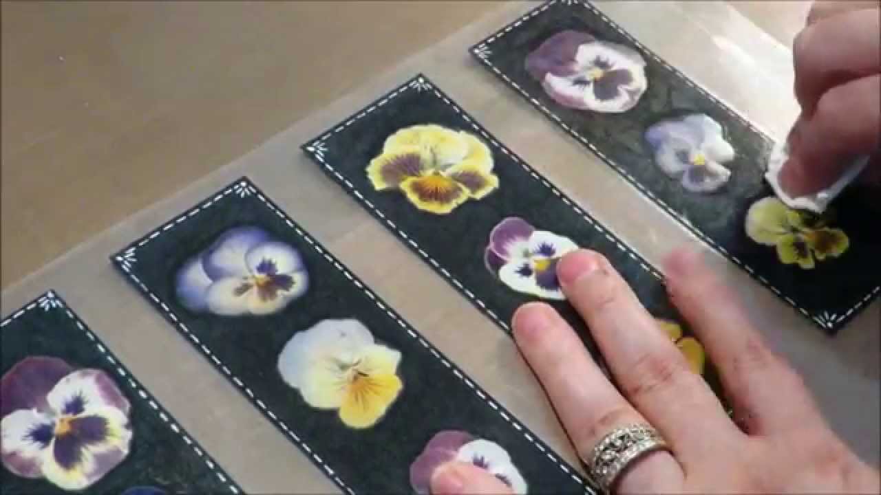 Tutorial Real Pansy Bookmarks - YouTube