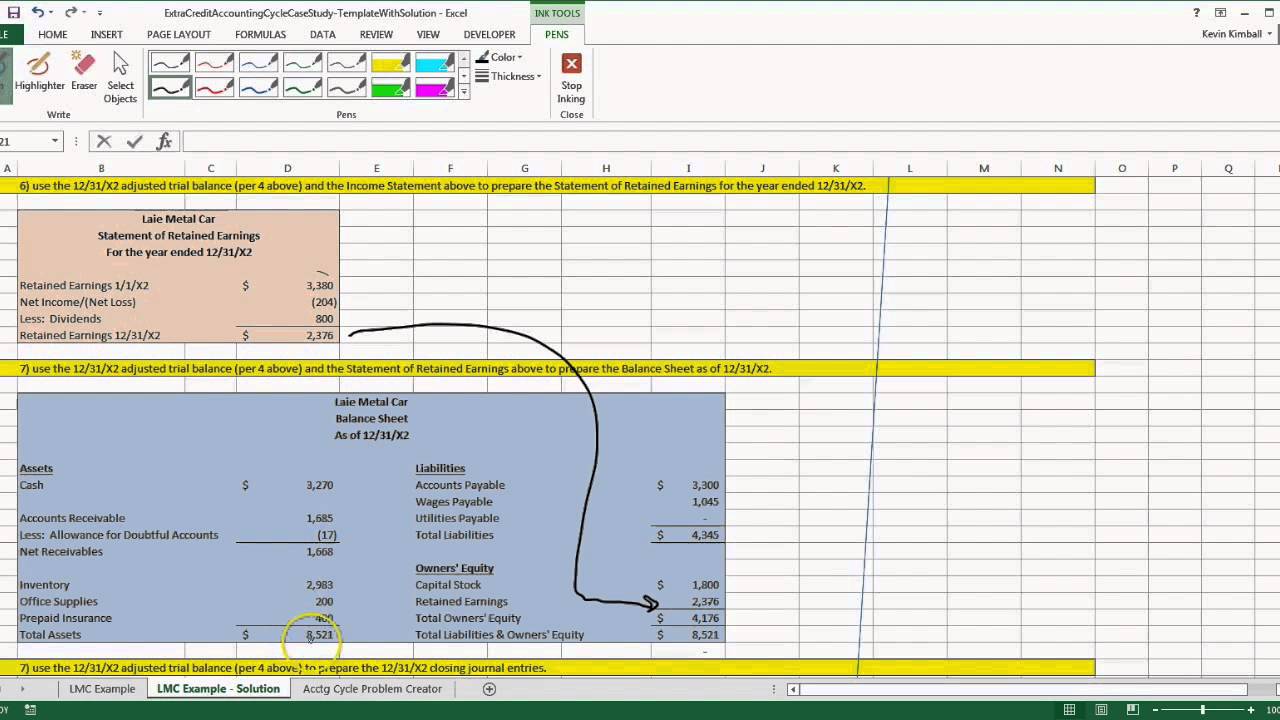 Accounting Cycle Case Study Creator - Template and Solution - YouTube