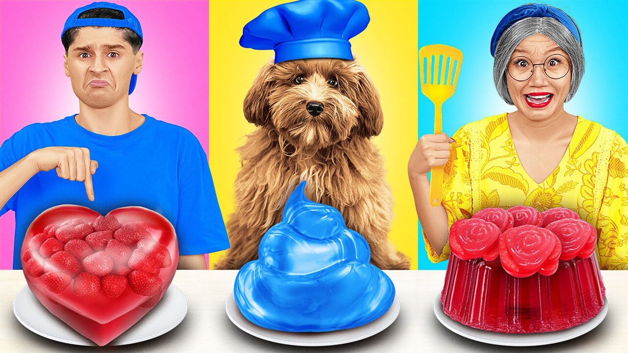 123 GO! Desafio de Culinária Eu VS Vovó VS Cachorro! Suprimentos de ...