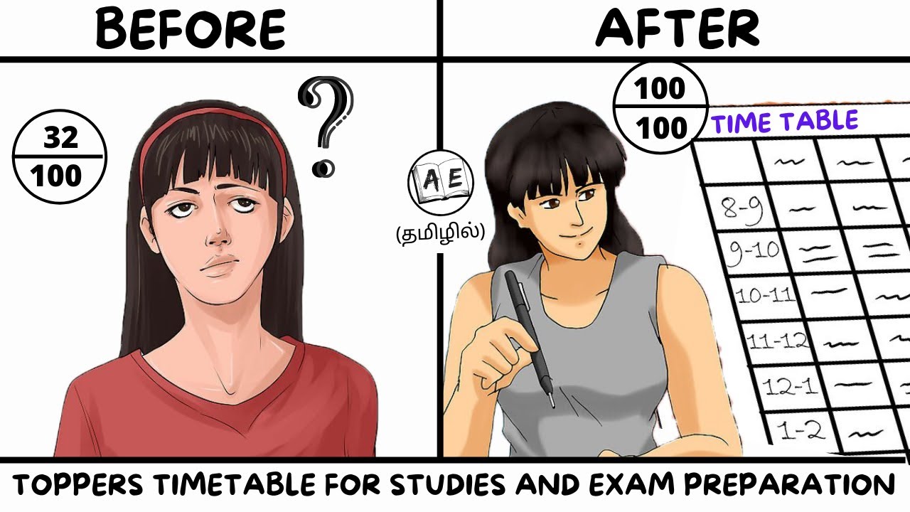 HOW TOPPERS MAKE TIMETABLE FOR STUDYING DURING EXAMS IN TAMIL| STUDY ...