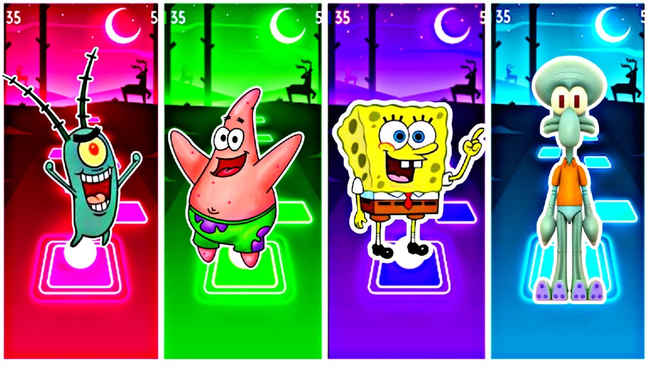 Squidward Tentacle🆚 Spongebob Tiles Hop EDM Rush - YouTube