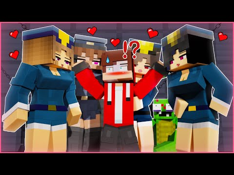 MAIZEN : JJ BECAME POPULAR IN ONLY-GIRL PRISON 1?! - Minecraft Animation JJ & Mikey