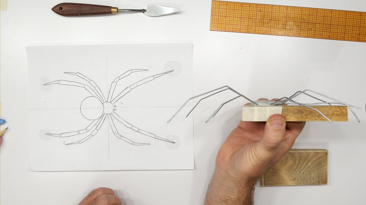 Spider Sculpture Part 1 - Making a second Armature LIVE - YouTube