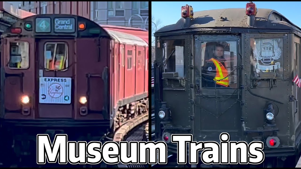 ⁴ᴷ⁶⁰ R33-R36 and Low-V Museum Trains Running for the 2023 Yankees Home ...