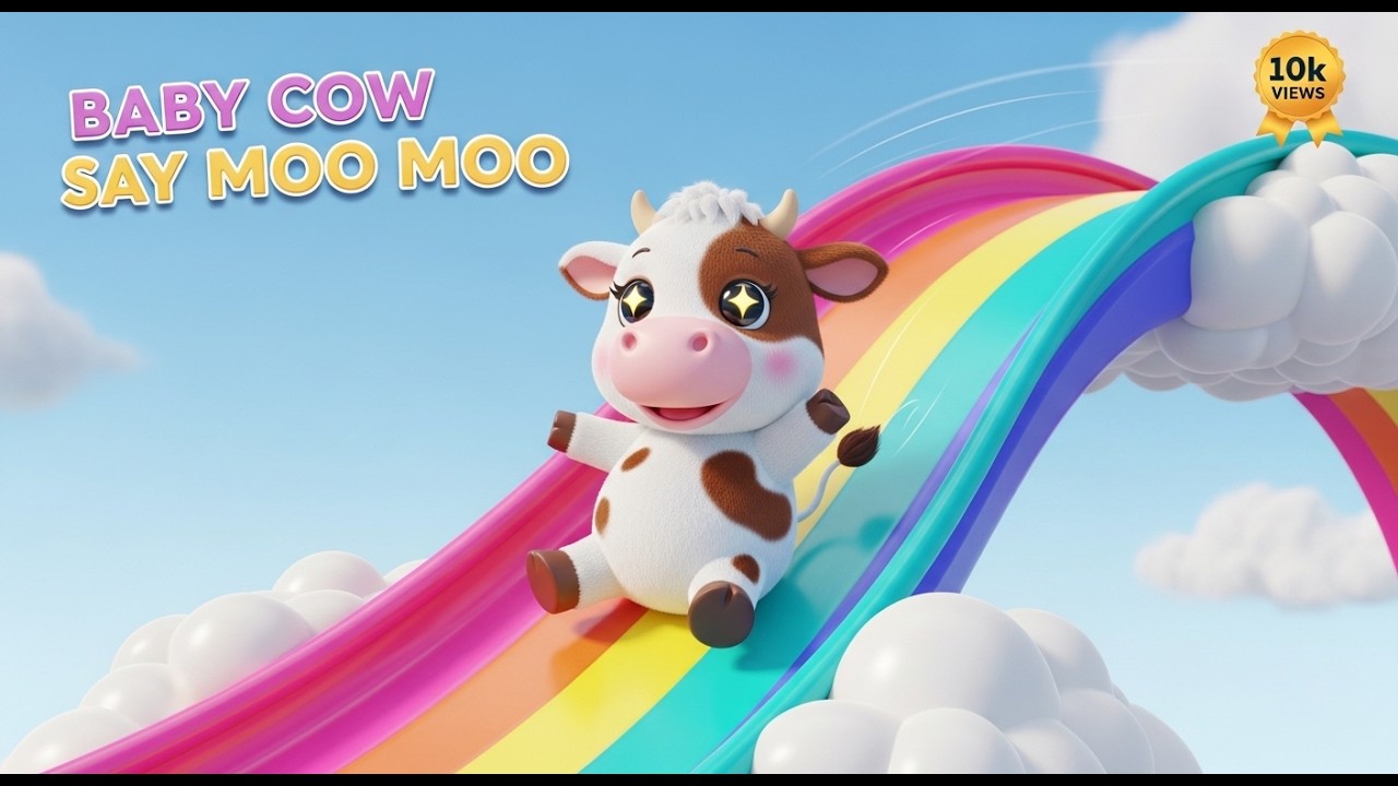 Baby Cow Say Moo Moo 🐄👶🎵 | Fun Animal for Kids & Toddlers 🌈 - YouTube