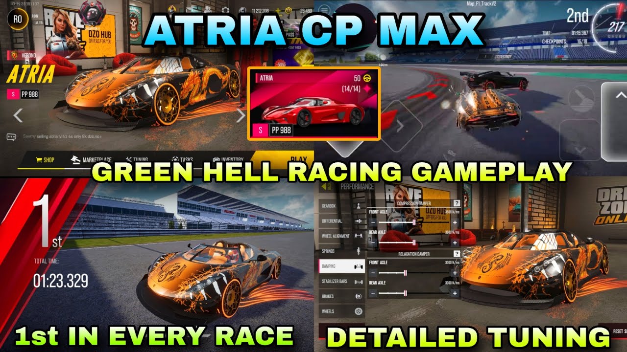 Atria CP Max Gameplay Drive Zone online | Atria Max CP Best Tuning for ...