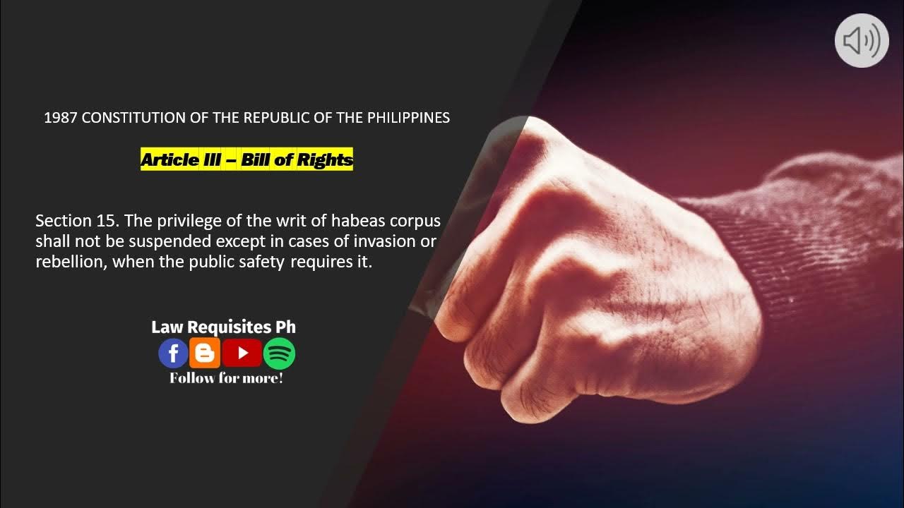 Article 3 Section 15 Bill Of Rights Of The 1987 Philippines article-3-section-15-bill-of-rights-of-the-1987-philippines