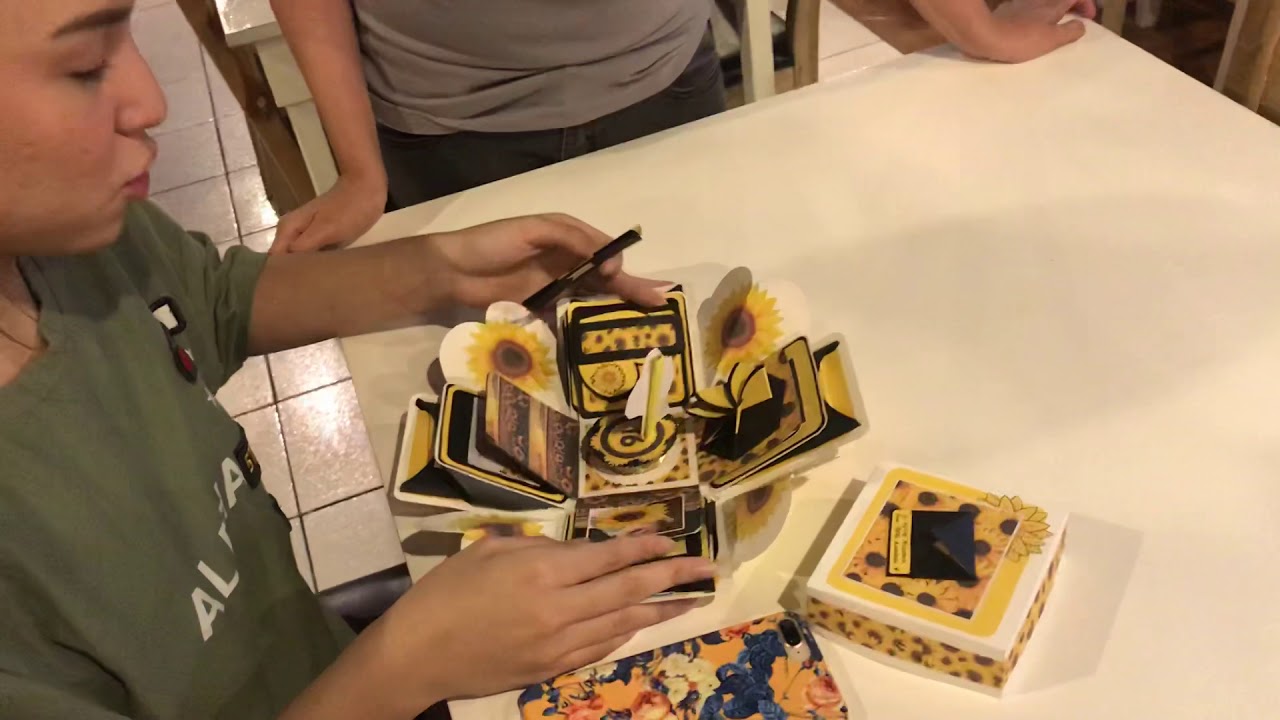 KYLINE ALCANTARA:EXPLOSION BOX NA INIHANDA PARA SA KANYA NG SUNFLOWERS ...