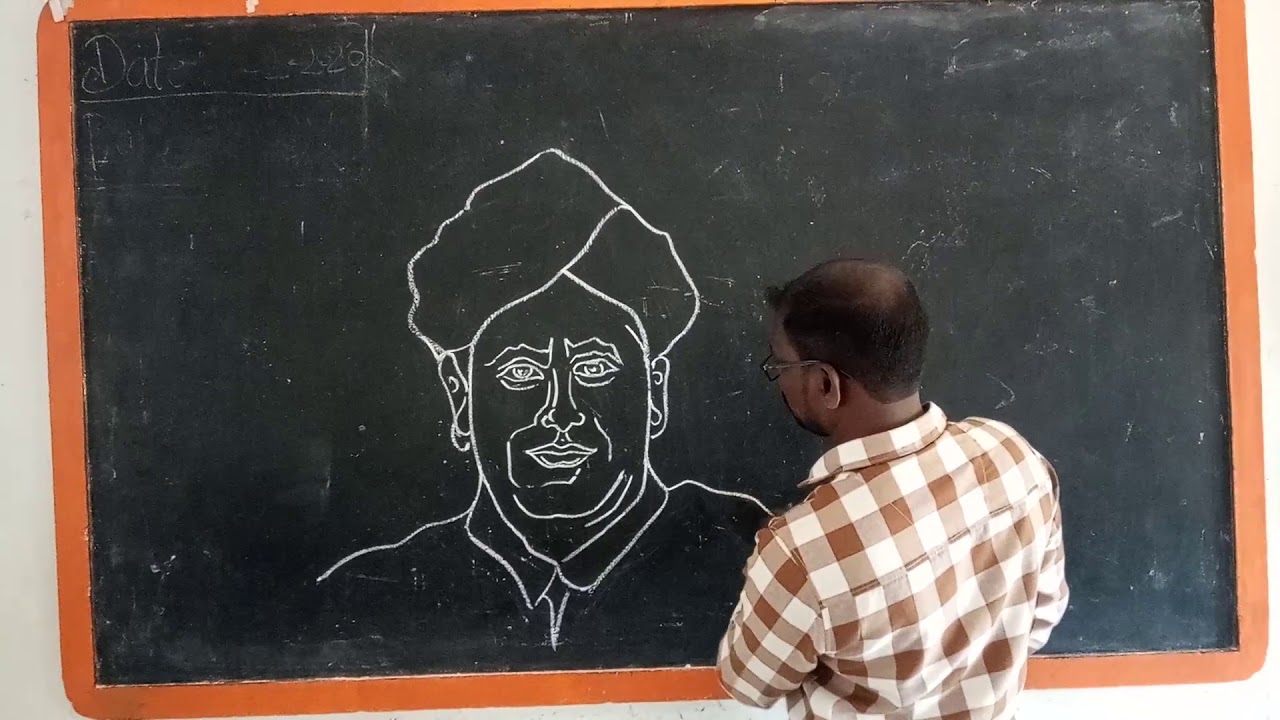 How to draw c.v.raman picture.. Science day special - YouTube